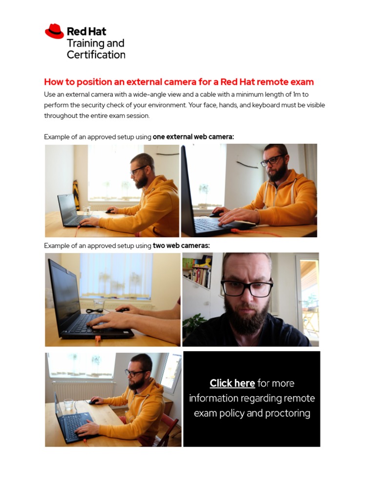Red Hat Remote Exam Camera Setup Guide | PDF