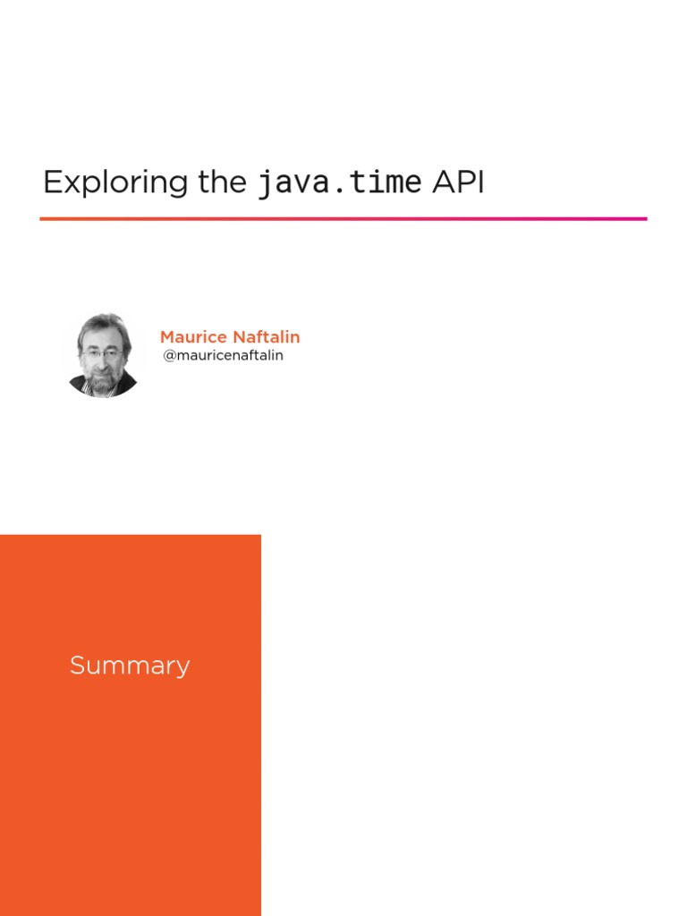 Exploring The Java - Time API: Maurice Naftalin | PDF | Java ...