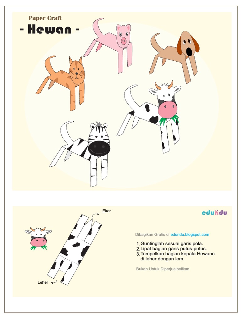 Edundu-Paper Craft Hewan | PDF