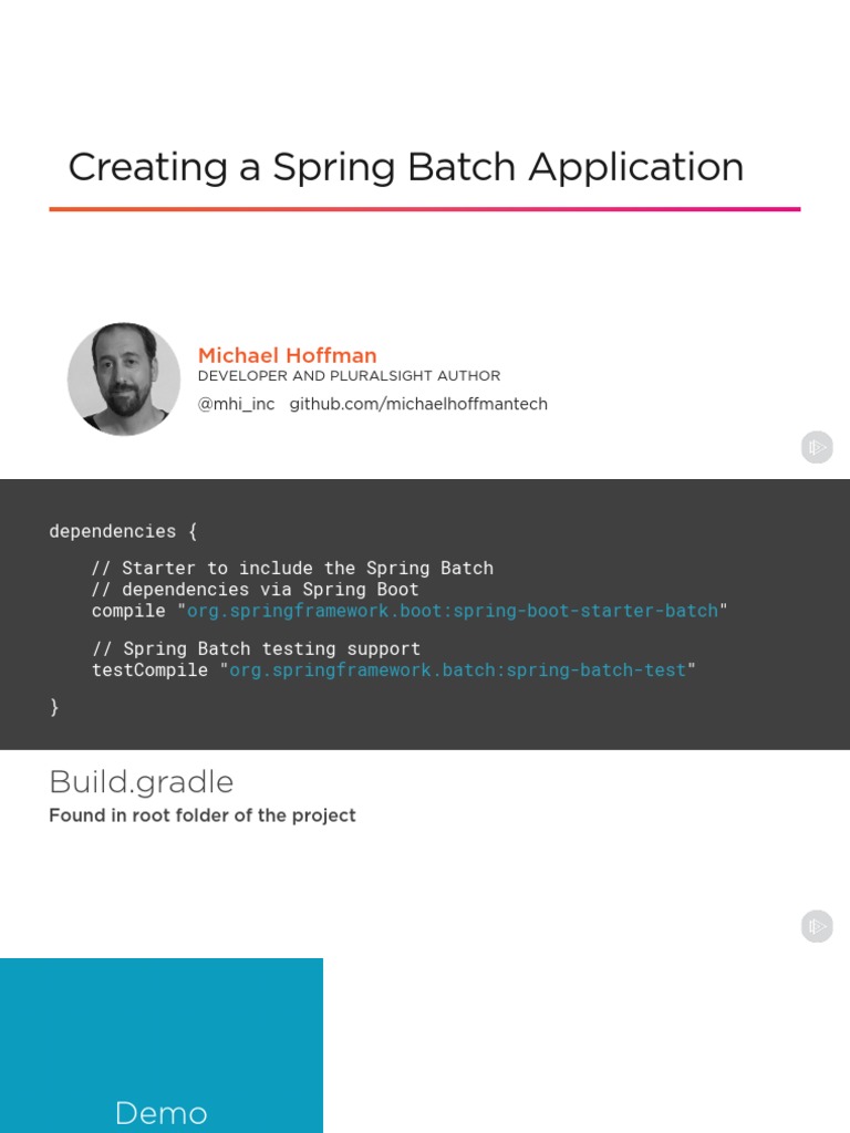 Creating A Spring Batch Application Michael Hoffman Pdf Java Programming Language