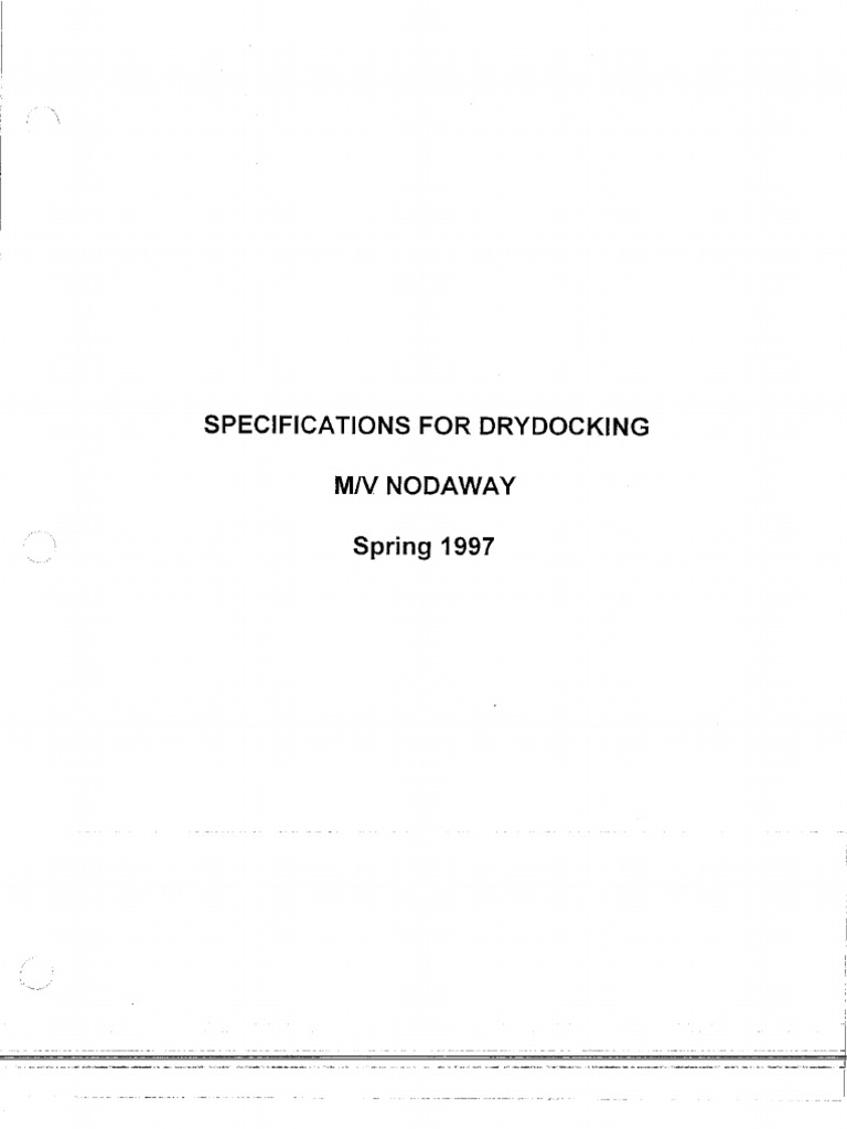 Specification For Dry Dock | PDF | Specification (Technical Standard ...