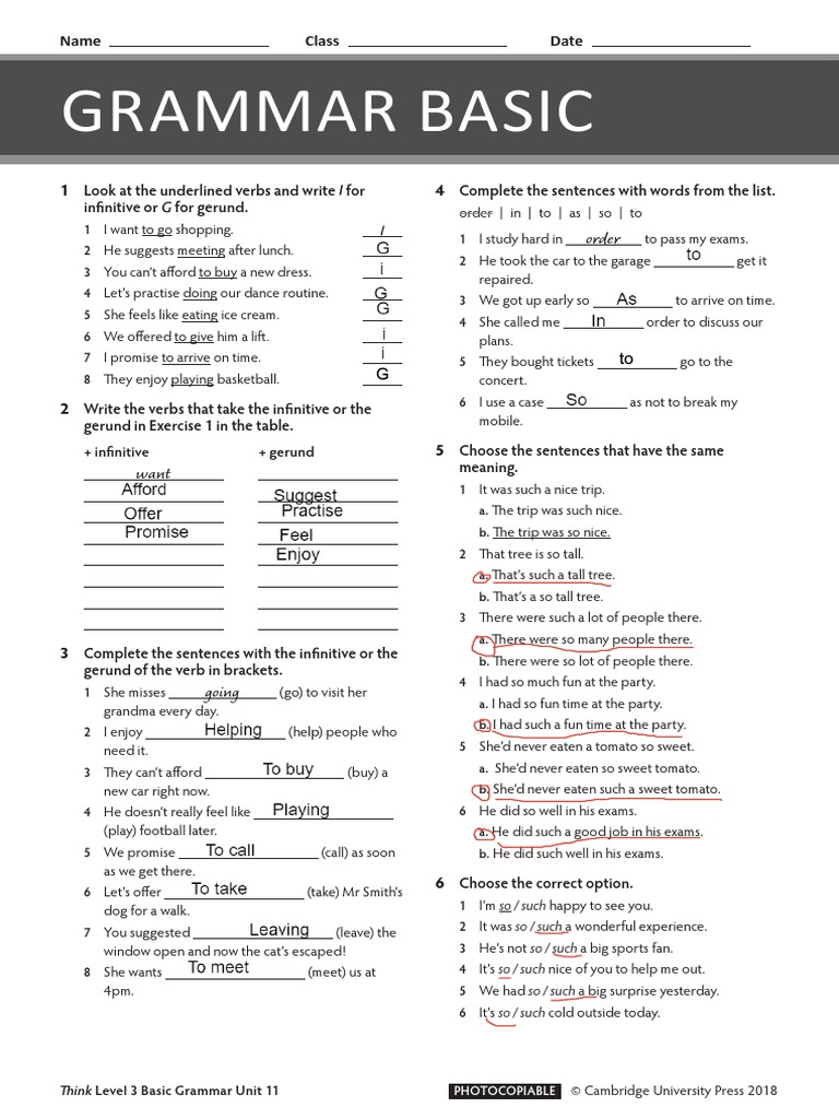Grammar Exercise | PDF | Semantic Units | Grammar