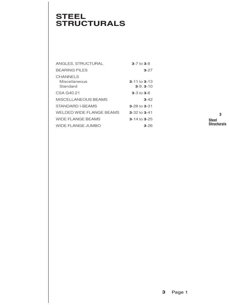 Structurals CSA (Canadian Standard Association) | PDF | Structural ...