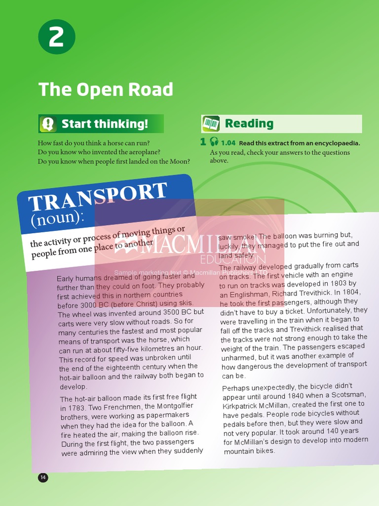 Laser Third Edition B1plus SB Unit 2 The Open Road | PDF | Wright Brothers | Paragraph