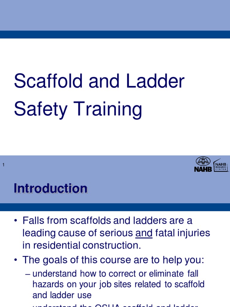 Scaffold and Ladder Safety Training Guide | PDF | Scaffolding | Ladder