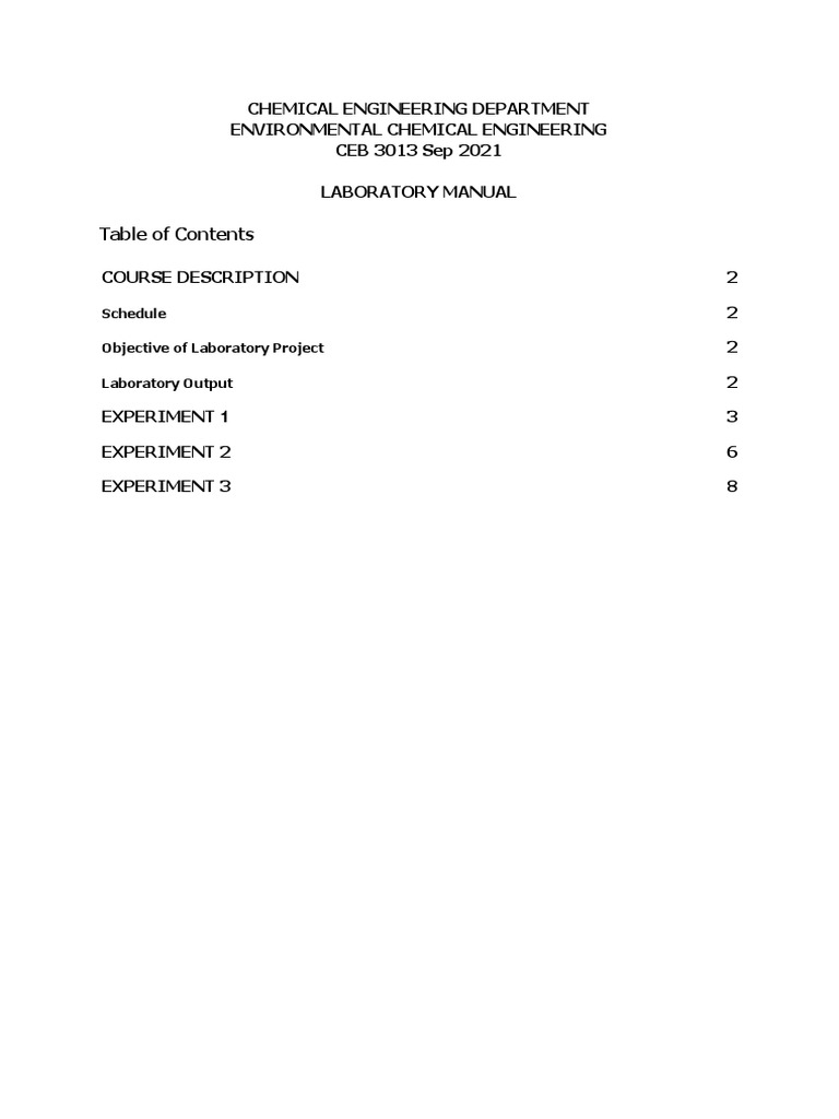 ECE Lab Manual Requirements Sep 2021 | PDF | Industrial Processes ...