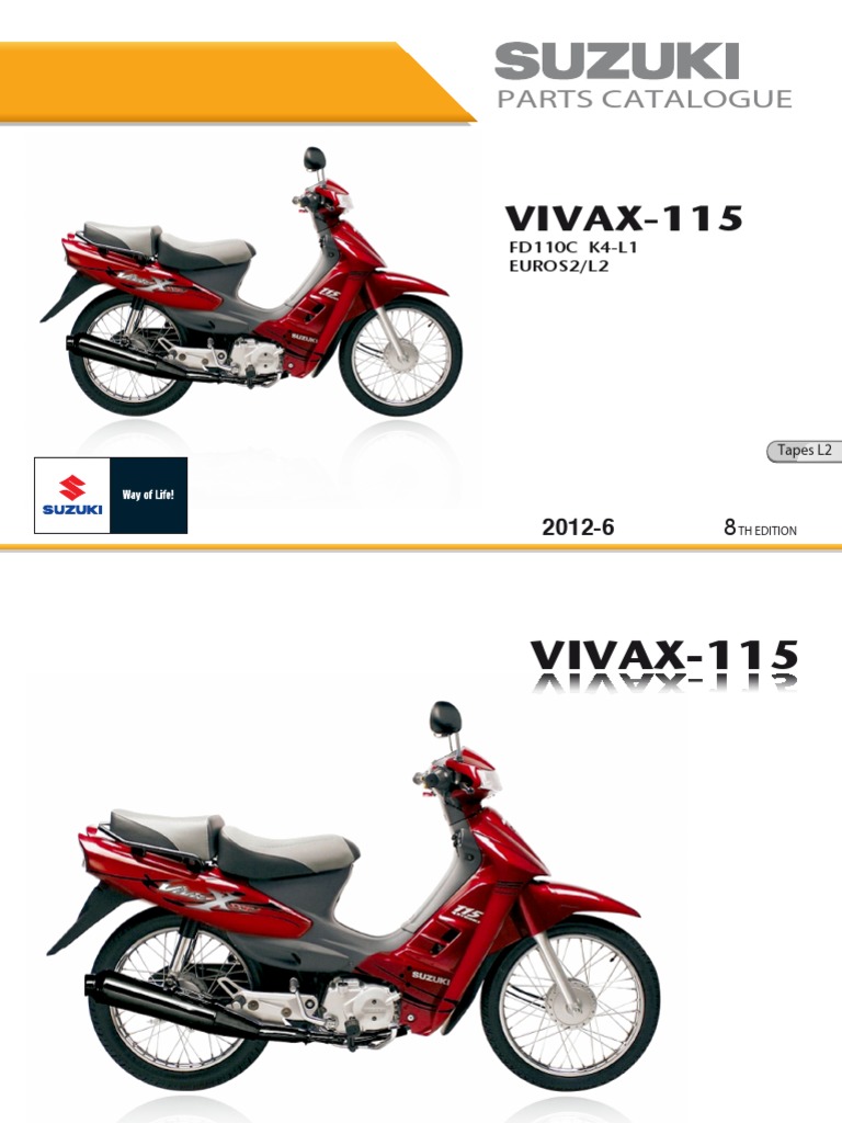 Catálogo de Piezas Suzuki Vivax 115 | PDF