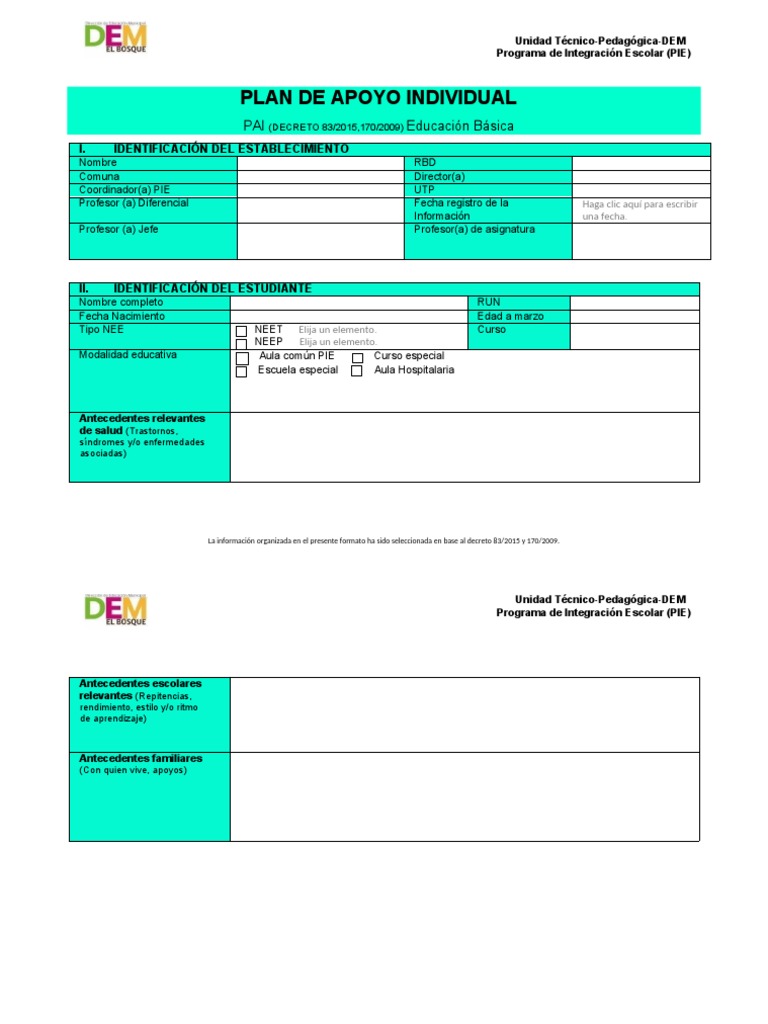 PAI Educacion Básica - Docx Versión 1 | PDF | Salón de clases ...