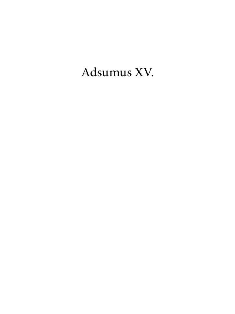 Adsumus | PDF