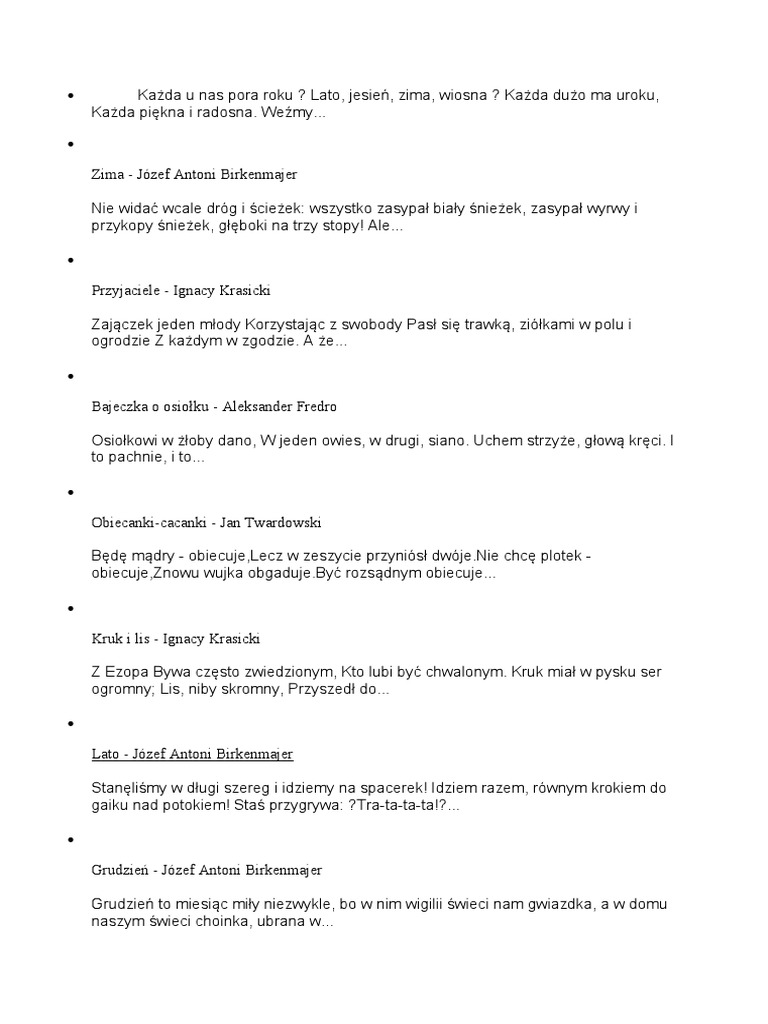 Każda U Nas Pora Roku | PDF