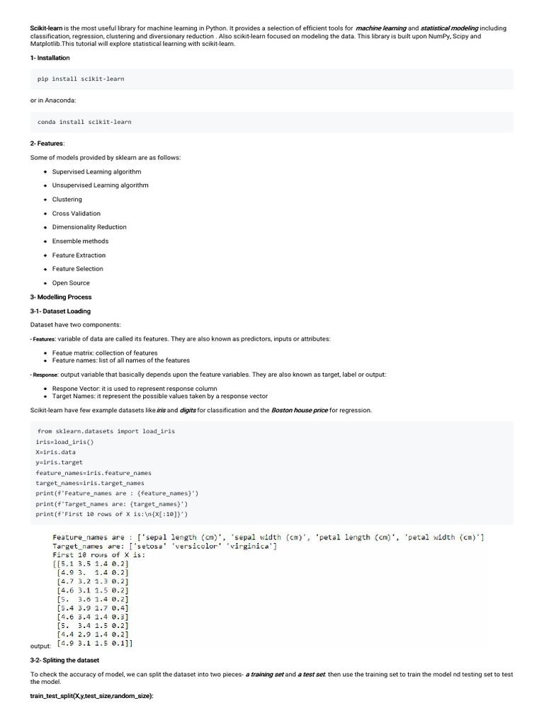 Scikit Learn | PDF | Principal Component Analysis | Regression Analysis