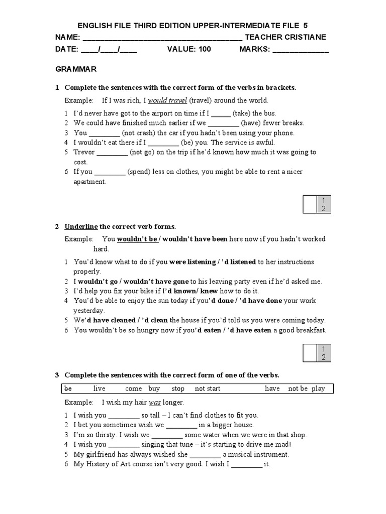 Upper Test 5 | PDF | Languages | Foreign Language Studies