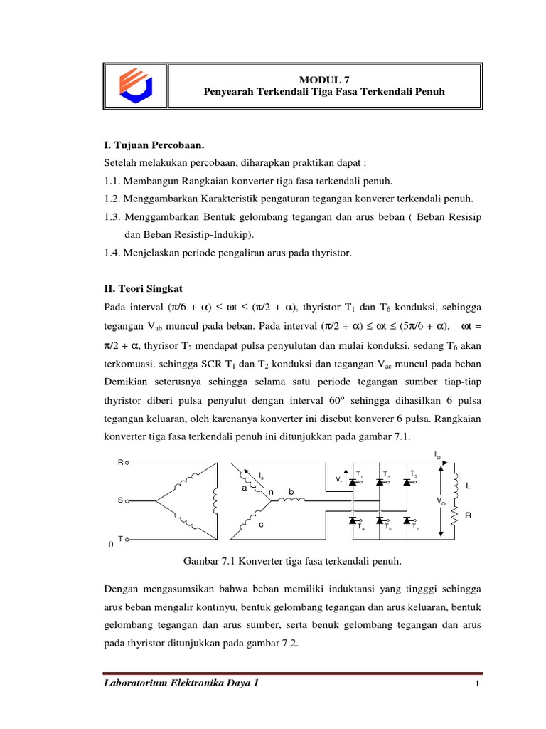 Modul 7 - Peny Terkendali 3 Fasa Gel Penuh - Ok | PDF