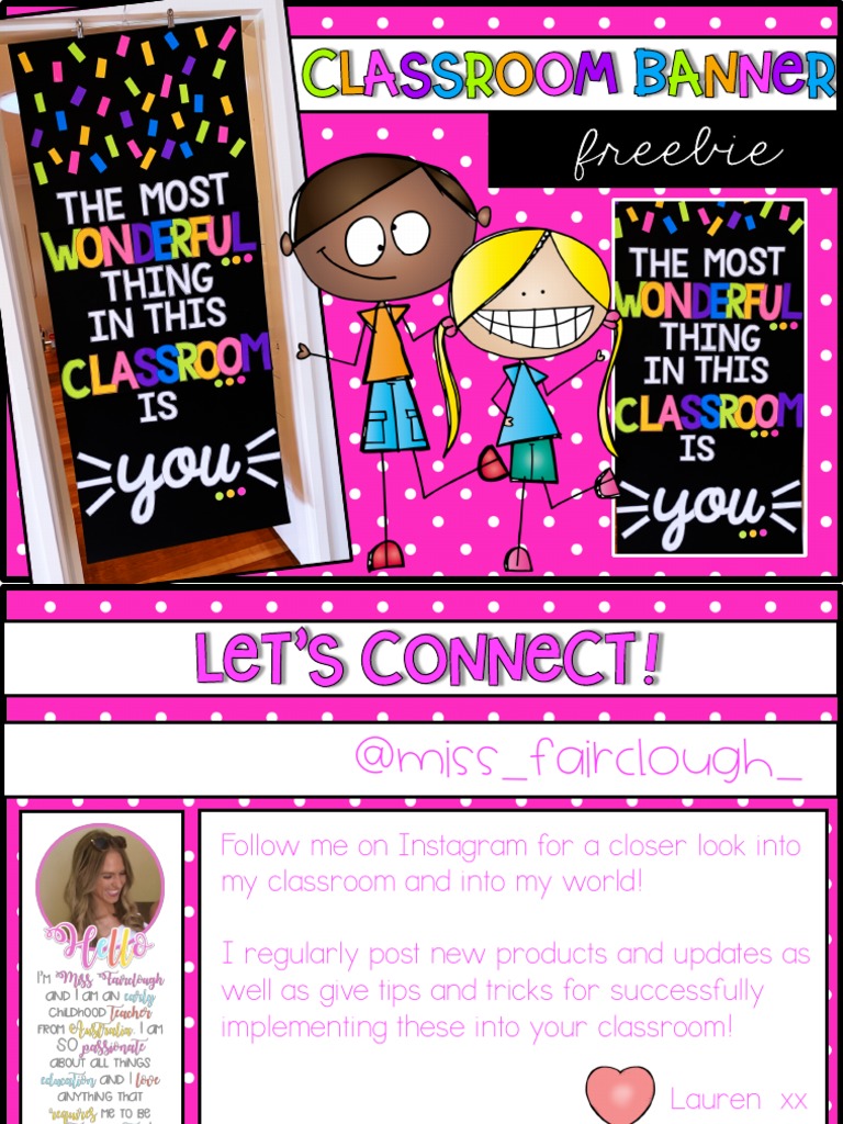 Classroom Banner Freebie | PDF | Self-Improvement | Wellness