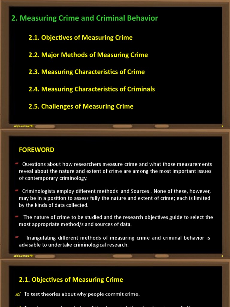 Measuring Crime and Criminal Behavior | PDF | Crime & Violence | Crimes