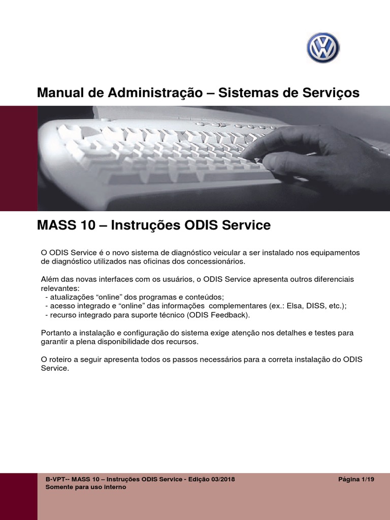 Instruções detalhadas para instalação e configuração do sistema ODIS ...