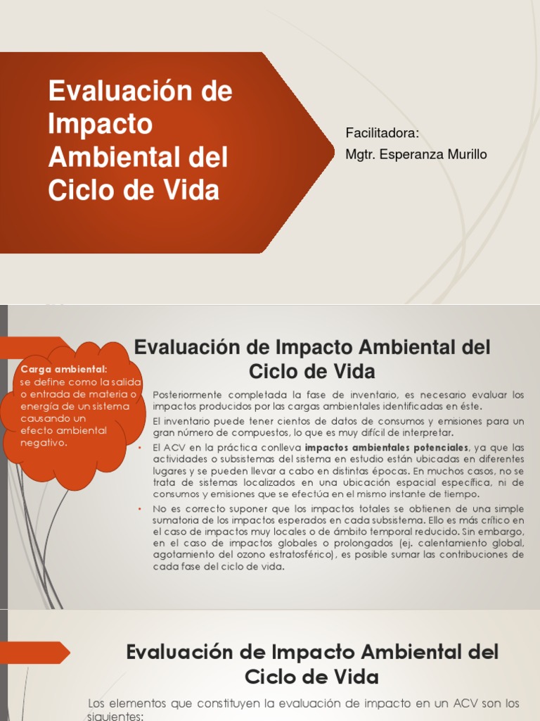 Evaluación de Impacto Ambiental Del Ciclo de Vida | Descargar gratis PDF | Evaluación del ciclo ...