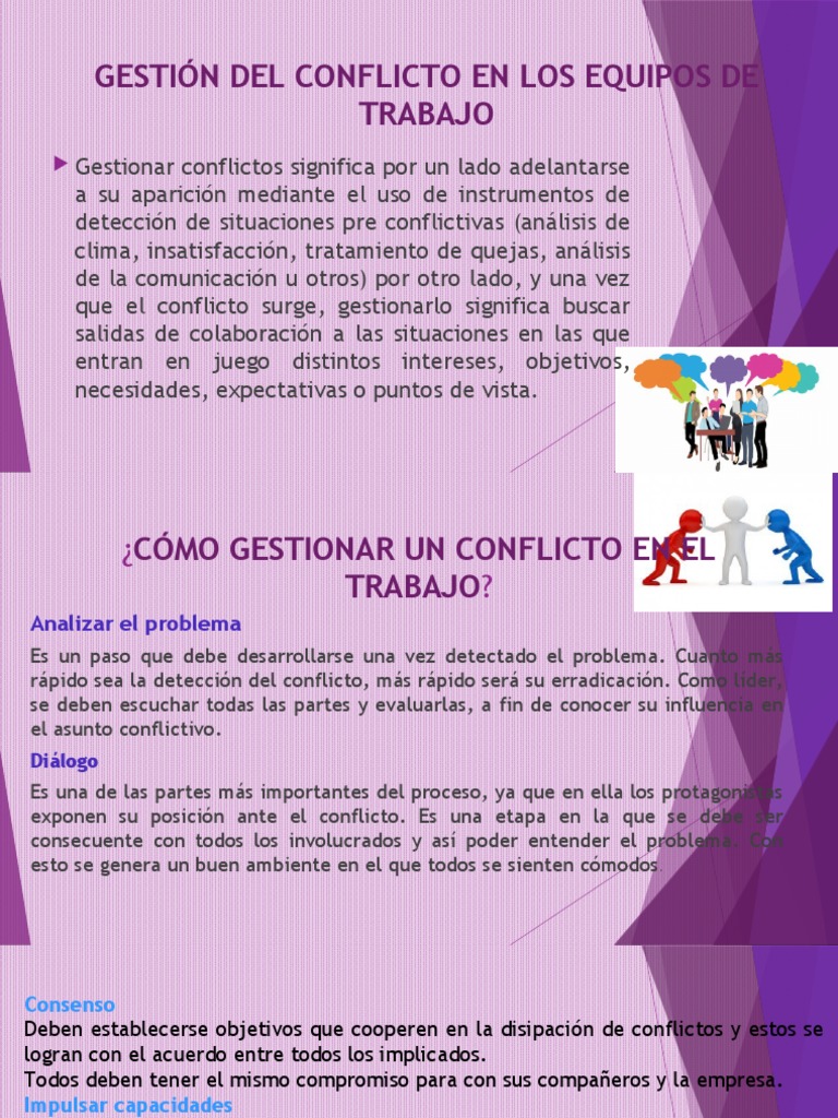 Conflicto en El Trabajo en Equipo Clase8 | PDF | Conflicto (proceso ...