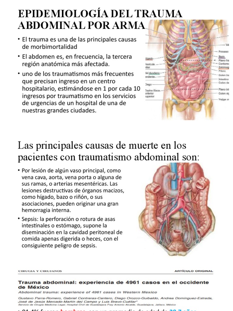 Epidemiología Del Trauma Abdominal Por Arma Blanca | PDF