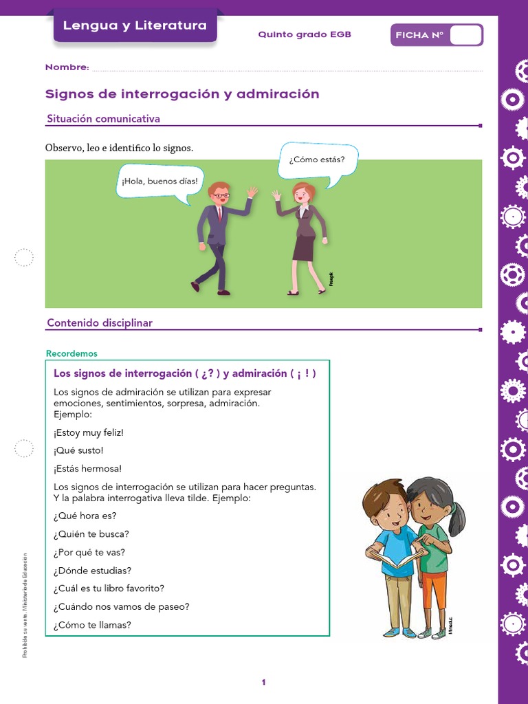 Diálogos con Signos de Interrogación y Admiración | PDF