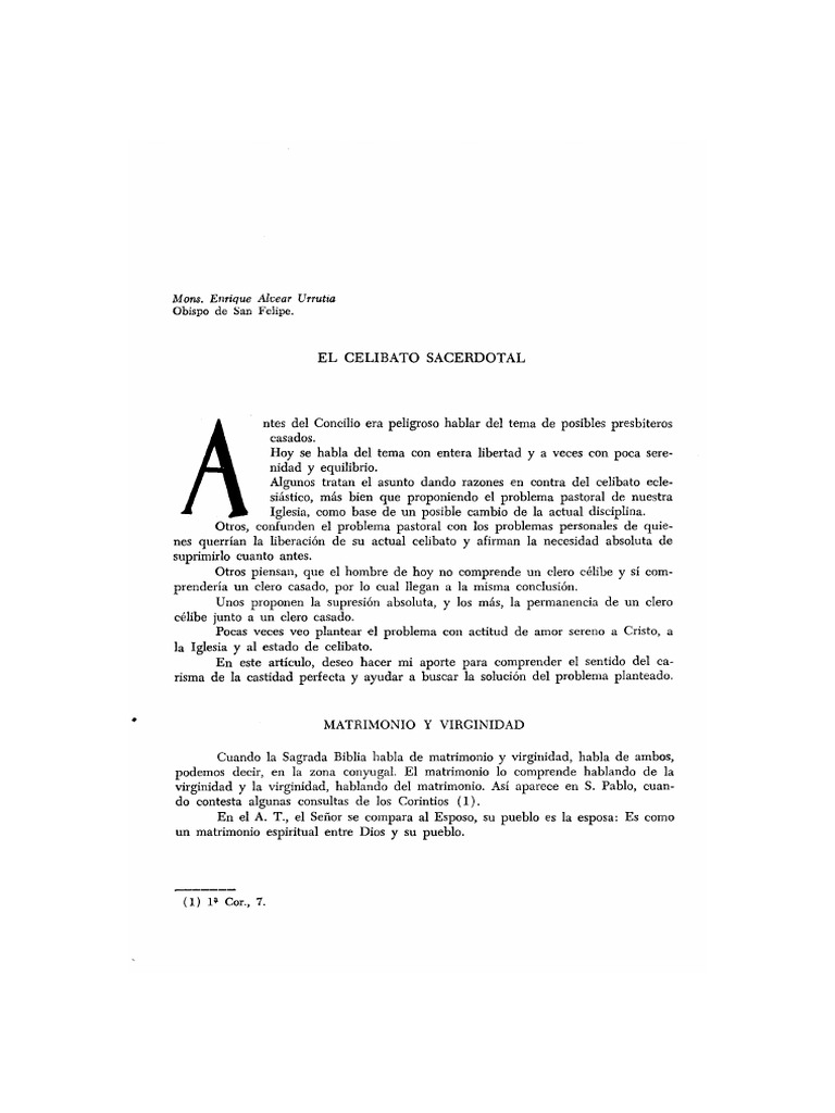 Celibato Sacerdotal: Perspectivas y Significado | PDF | Celibato ...