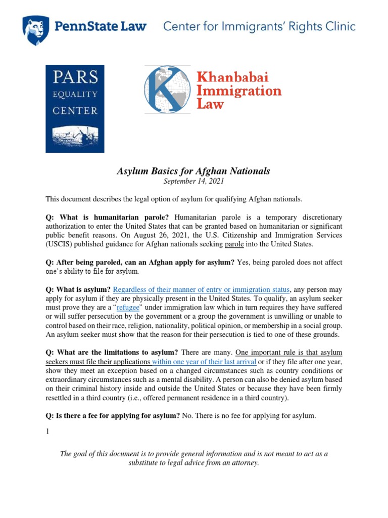 Asylum One Pager Final | PDF | Asylum Seeker | Immigration