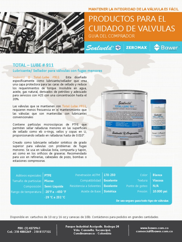 TDS - Total Lube #911 | PDF | Lubricante | Sustancias químicas