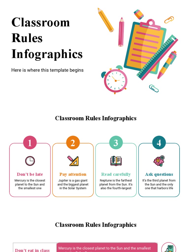 Classroom Rules Infographics by Slidesgo | PDF | Planets | Solar System
