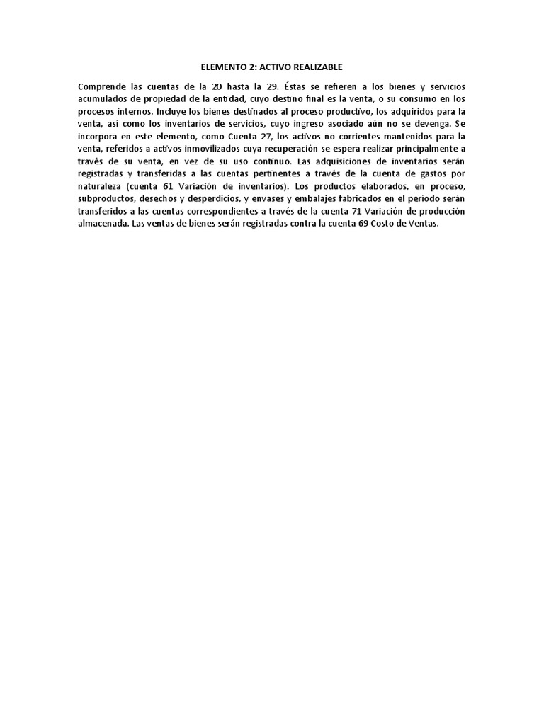 Activo Realizable Pcge | PDF