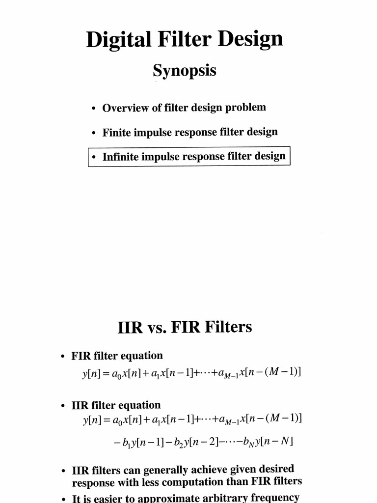 1.7.3 Iir Filter Design | PDF