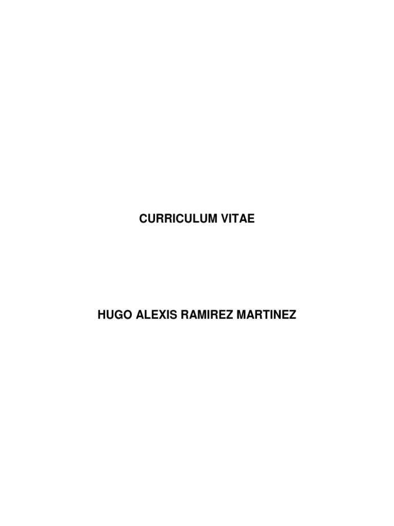 Curriculum Vitae Hugo | PDF | Política | Ciencias sociales