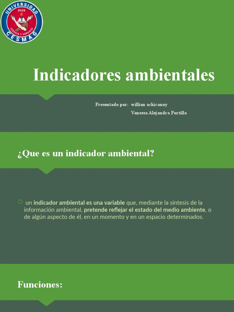 Indicadores Ambientales | PDF