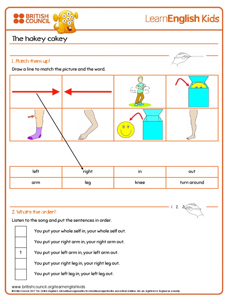 Songs The Hokey Cokey Worksheet Pdf