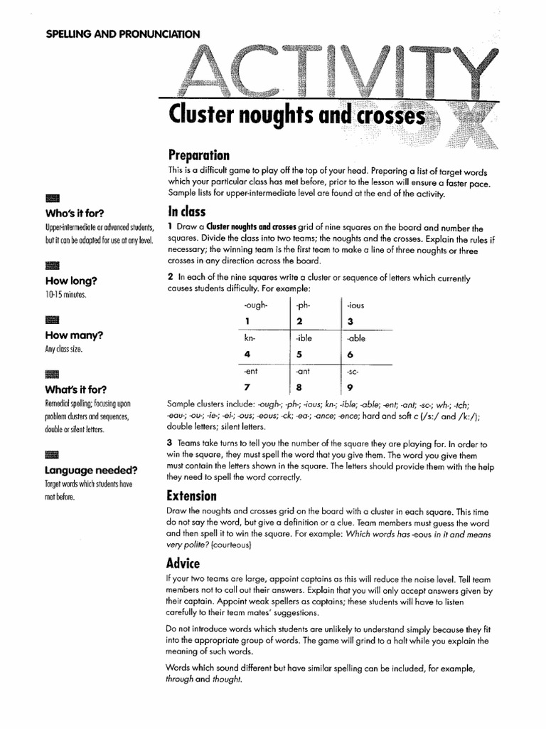 Consonants & Clusters | PDF