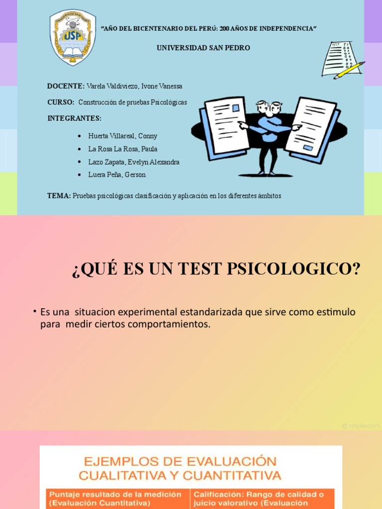 Clasificación de Las Pruebas Psicológicas | PDF | Sicología | Ciencias del comportamiento