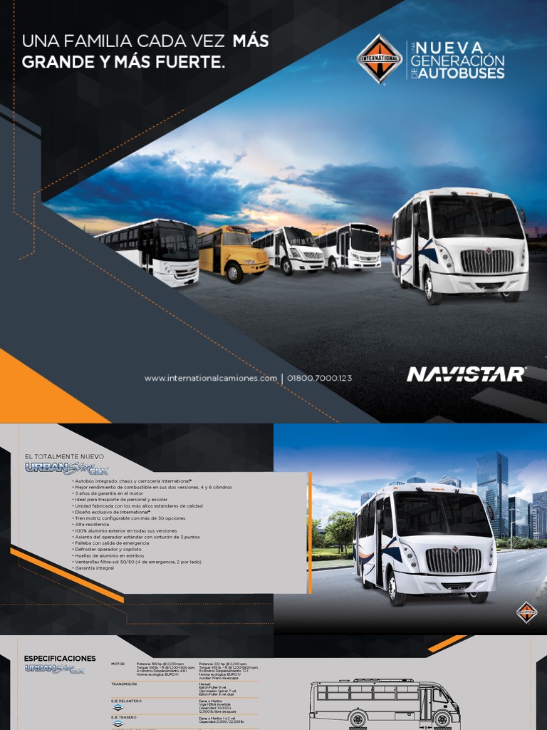 Buses Brochure | PDF | Eje | Caballo de fuerza