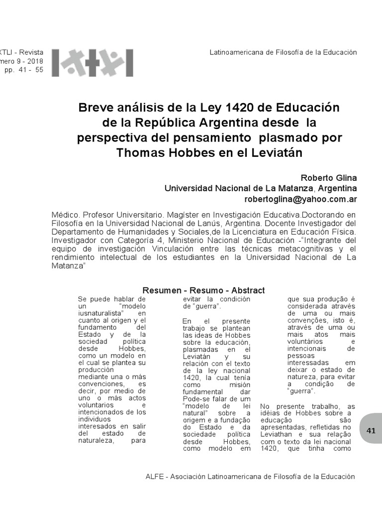 Resumen Ley 1420 | PDF | Plan de estudios | Estado (política)