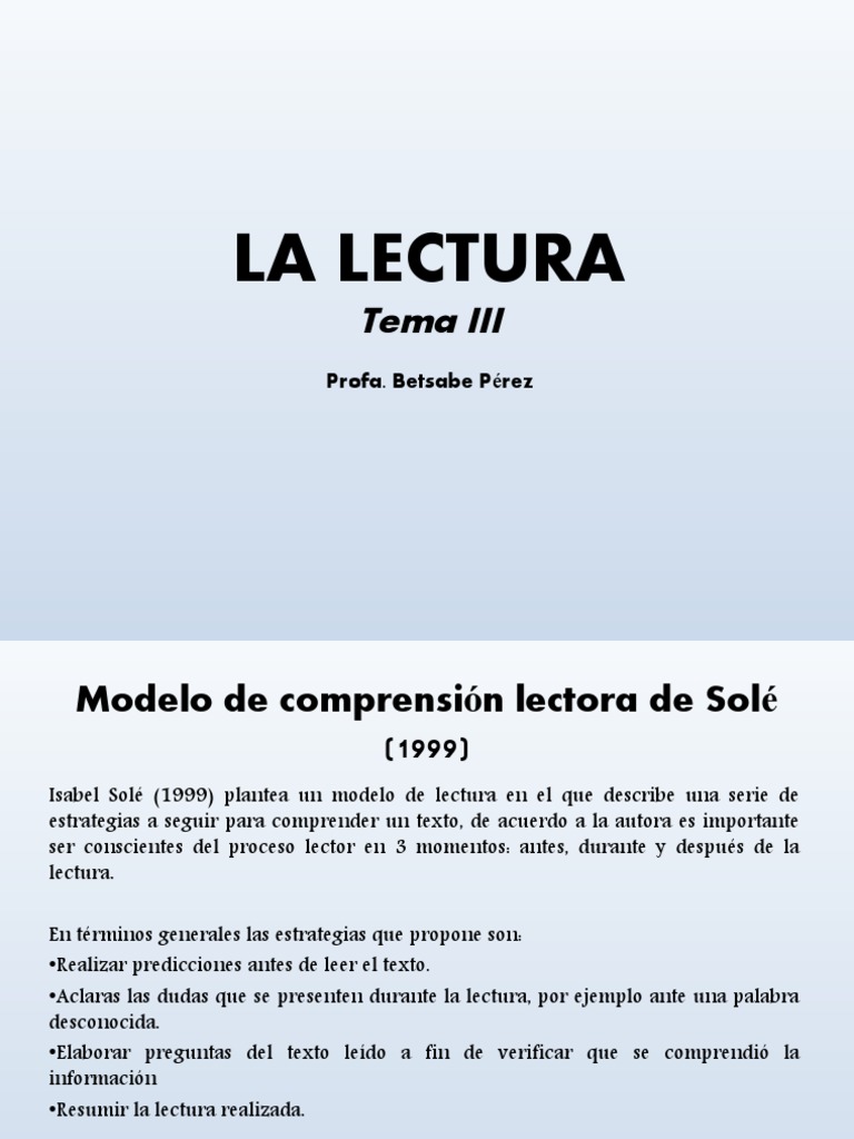 Estrategias para mejorar la comprensión lectora según el modelo de ...