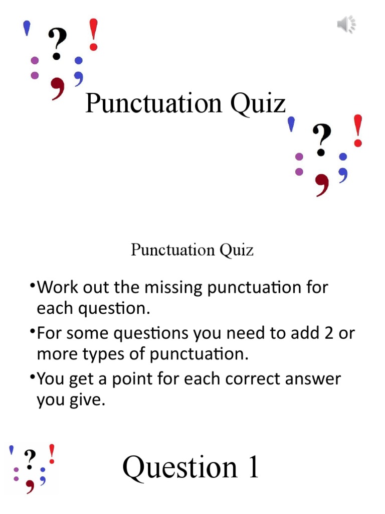 Punctuation Quiz Fun Activities Games Games Warmers Coolers - 97947 ...