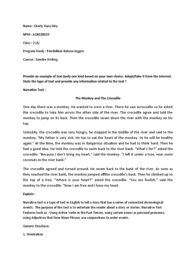 Sherly Tiara Dita Genre Writing Meeting 2-WPS Office | PDF | General Fiction