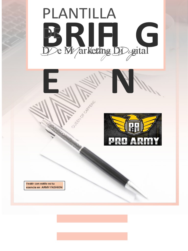 Plantilla Brief ARMY | Descargar gratis PDF | Marketing | Cliente