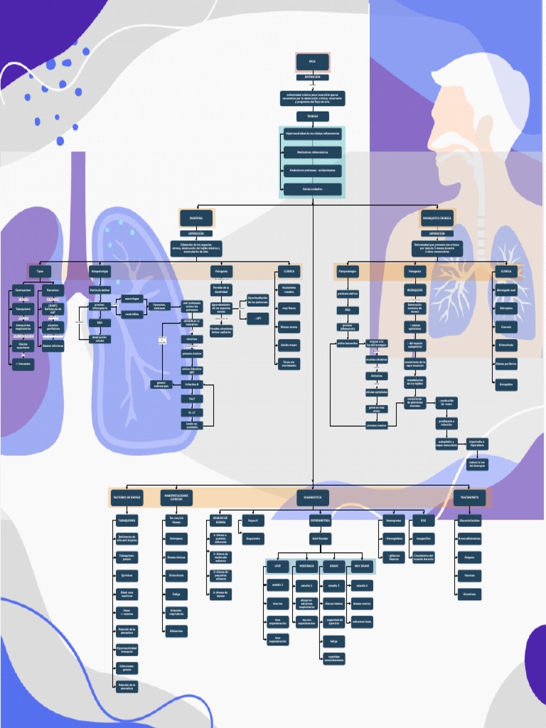 EPOC - Mapa Conceptual | PDF | Inflamación | Enfermedad pulmonar obstructiva crónica