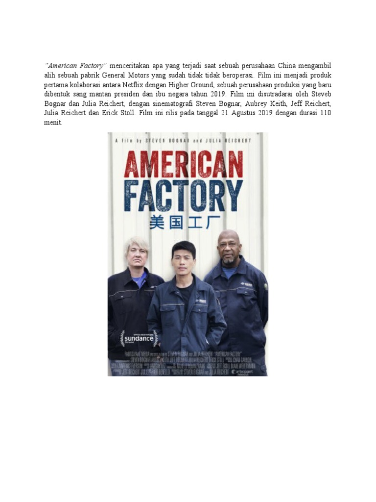 Analisis Film "American Factory" | PDF