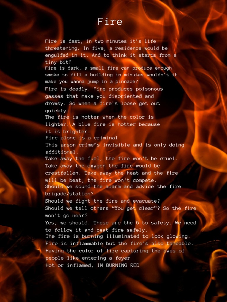 Fire Poem | PDF