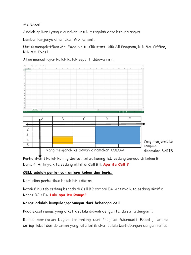 Panduan Dasar Ms. Excel | PDF | Metode & Bahan Ajar