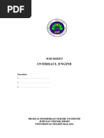 Report Sheet Overhaul Engine | PDF | Piston | Cylinder (Engine)