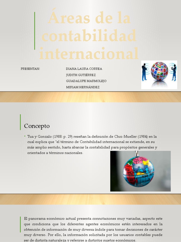 Áreas de La Contabilidad Internacional | PDF | Contabilidad | Auditoría