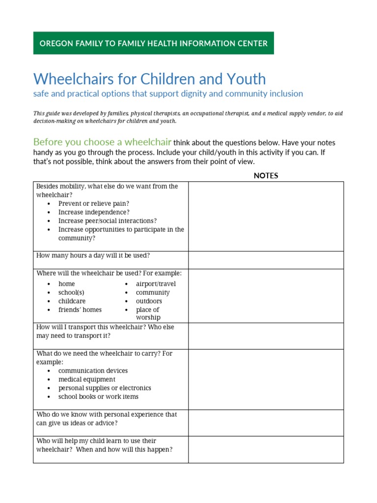 Pediatric Wheelchair Toolkit FINAL | PDF | Wheelchair | Insurance