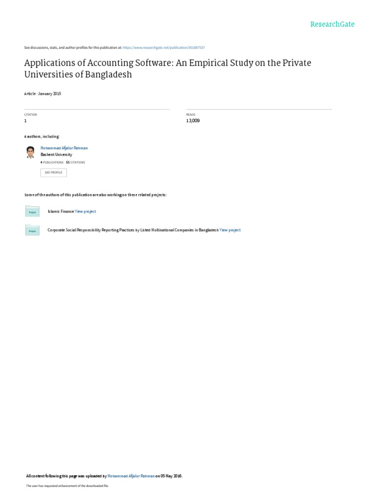 Applicationof Accounting Software | PDF | Accounting | Software