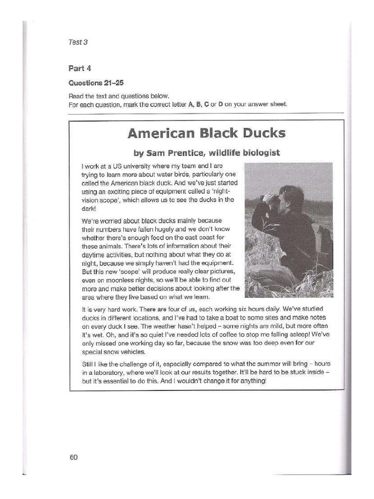 PET 8 Read 4 Test 3 | PDF